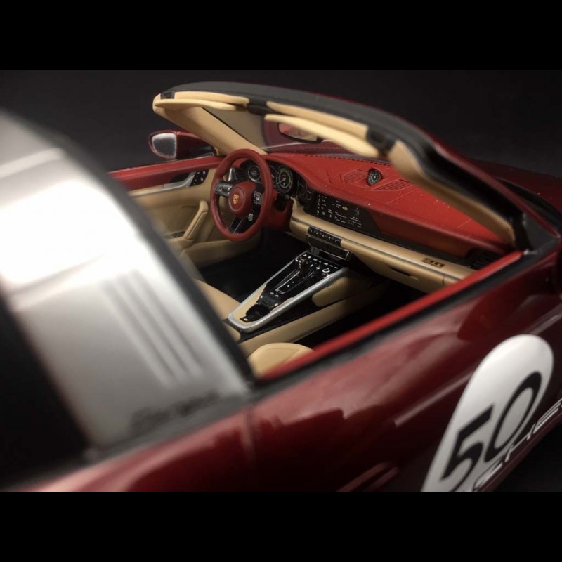 Porsche 911 Targa 4S type 992 Heritage Design Edition Cherry red 1/18 ...
