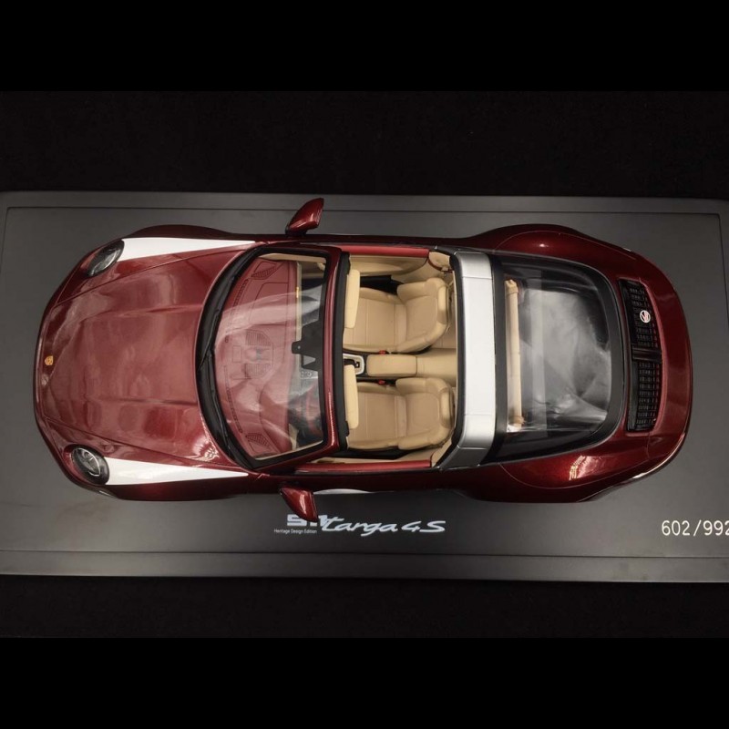 Porsche 911 Targa 4S type 992 Heritage Design Edition Cherry red 1/18 ...