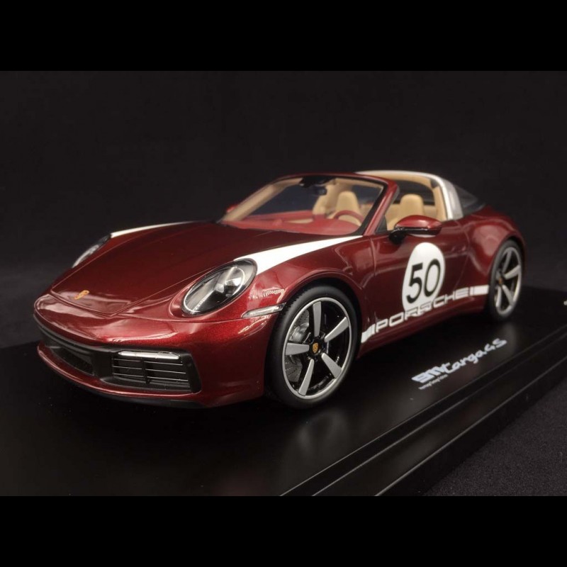 Porsche 911 Targa 4S type 992 Heritage Design Edition Cherry red 1/18 ...