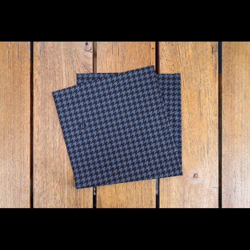 Cache cou motif Pepita noir / gris