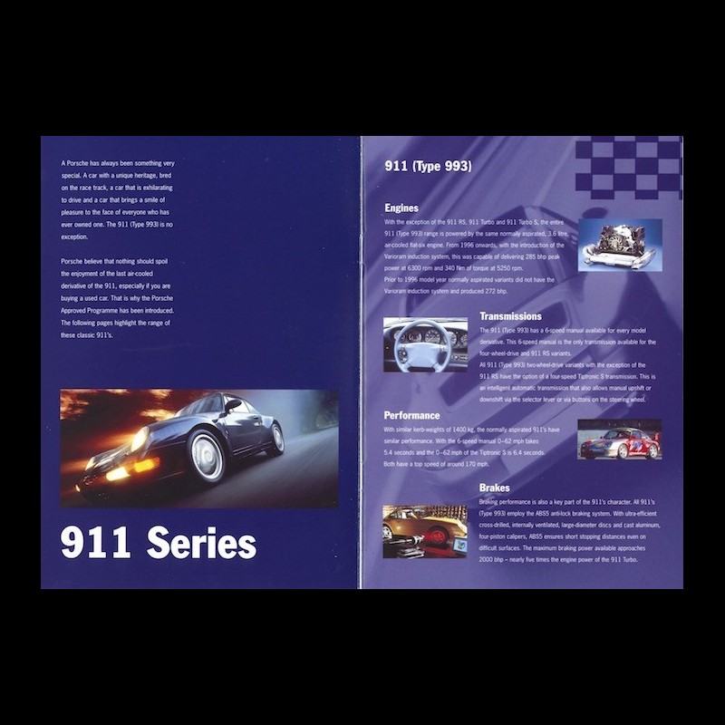 Porsche Brochure Approved 911 Model Series 06/1999 in english LGB20010076