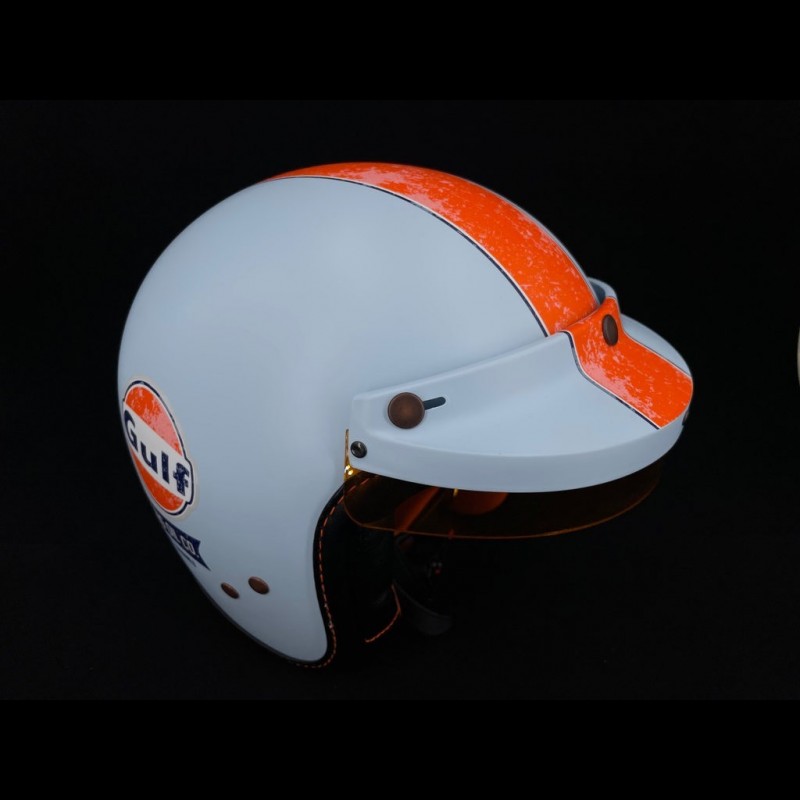 Gulf Helmet Vintage Racing Oil Company blue / orange