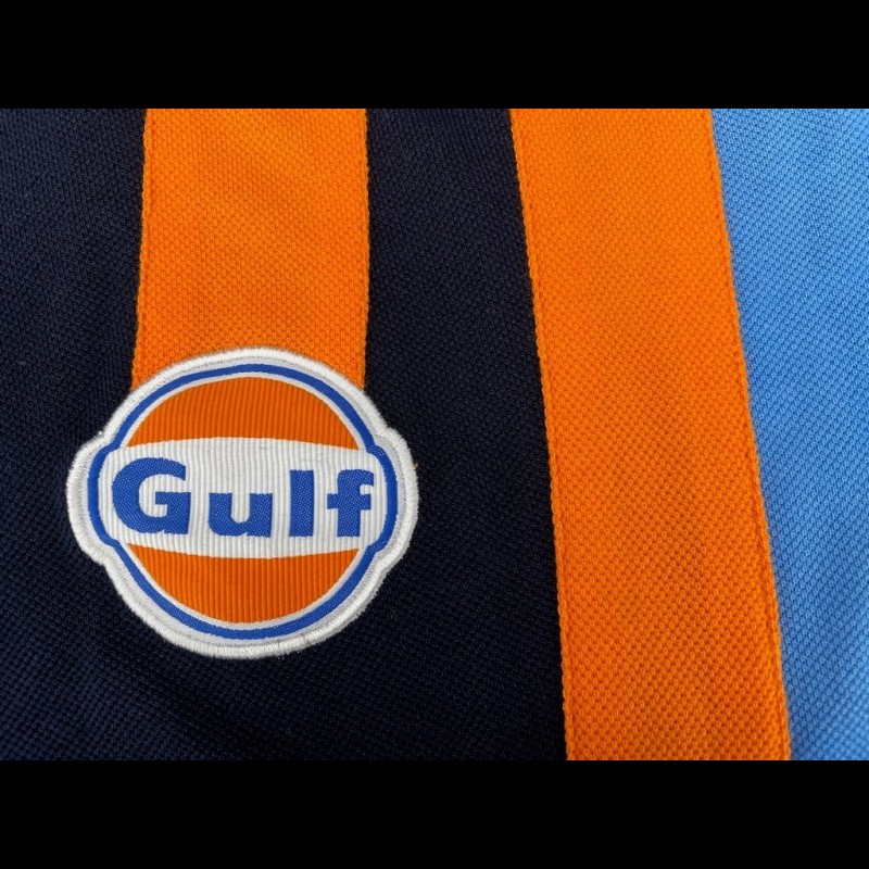 Polo Gulf Racing Stripes Bleu marine - homme