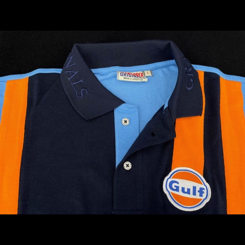 Polo Gulf Racing Stripes Bleu marine - homme