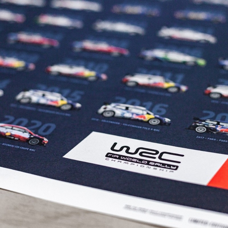 Poster WRC Constructors' Champions 1973 - 2020 Limited Edition