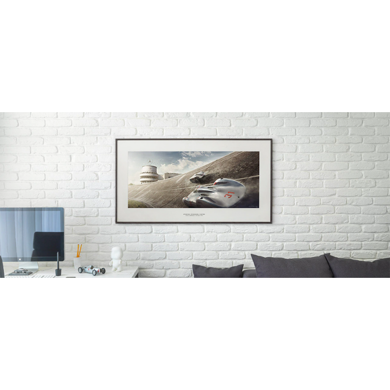 Luxury Frame Artwork Mercedes Benz W125 Auto Union Type C 50 x 24 cm