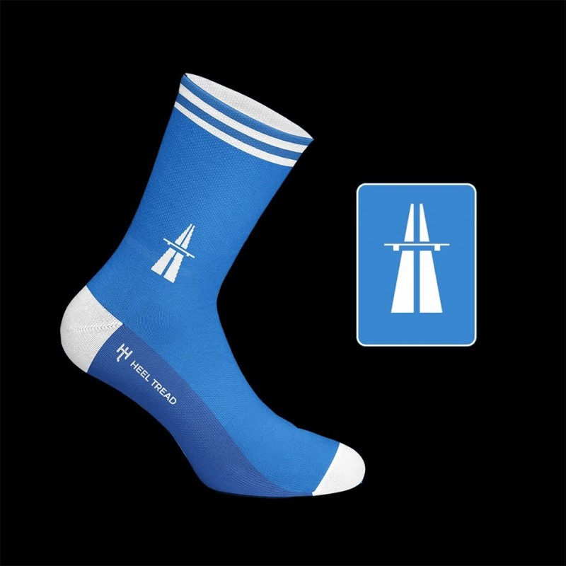 Autobahn socks blue / white - unisex - Size 41/46