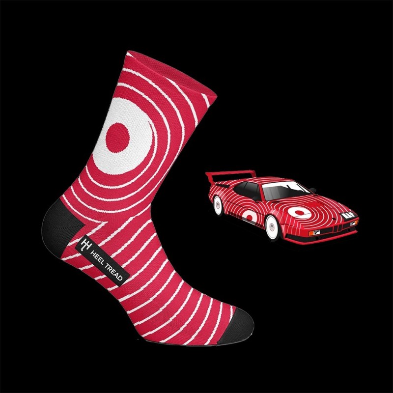 Inspiration BMW M1 BASF socks red / white - unisex - Size 41/46