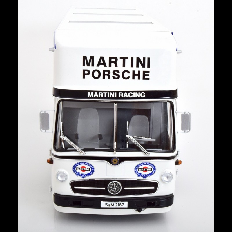 Mercedes O 317 camion Porsche transporteur Martini Racing Blanc 1/18 ...