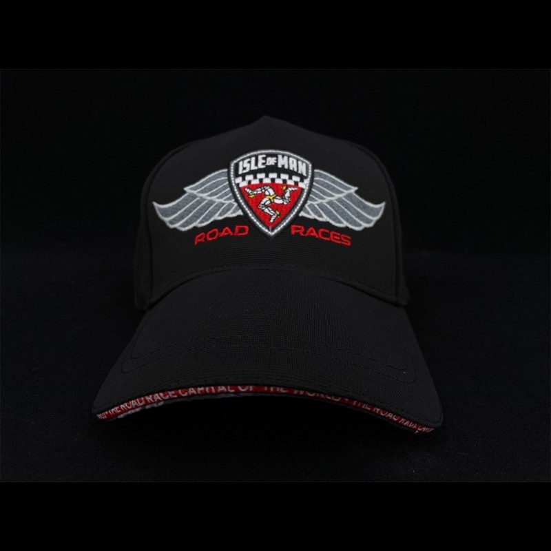 Cap Winged Logo Isle of Man Road Races black / red / grey 19IOM-BBC-WINGS
