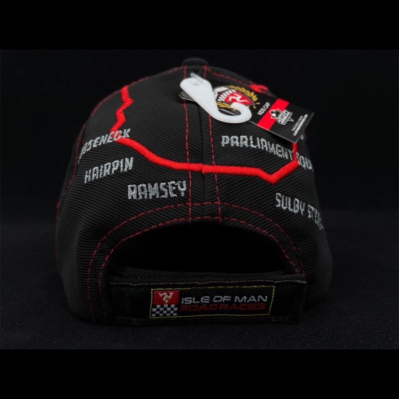 Cap Isle of Man Road Races 2020 Road Layout black / red - Kid 20IOM ...