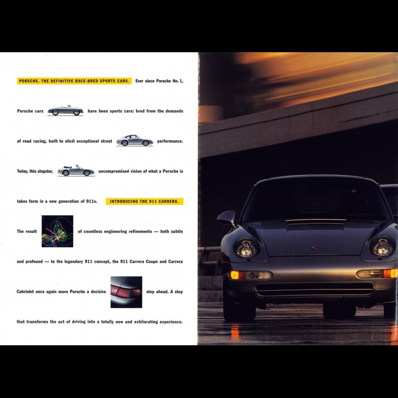 Porsche Brochure Porsche USA Range 1995 Leaflet in english