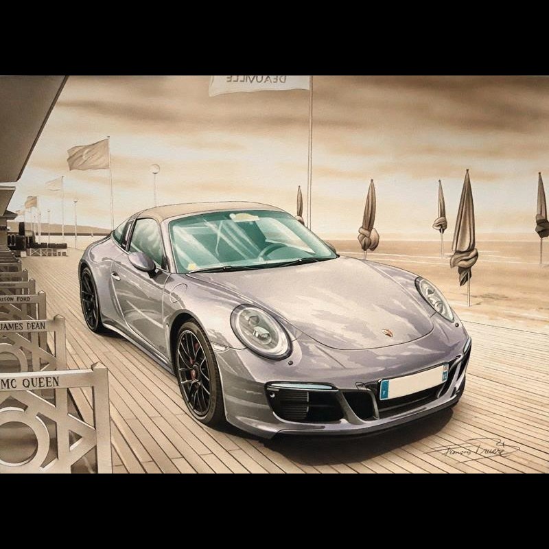 Porsche Postcard Porsche 911 Type 991 Targa GTS Deauville François ...