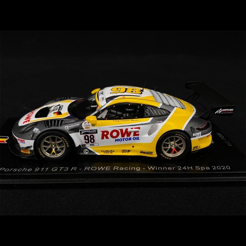 Porsche 911 GT3 R Type 991 n° 98 Rowe Racing Vainqueur 24h Spa 2020 1/ ...