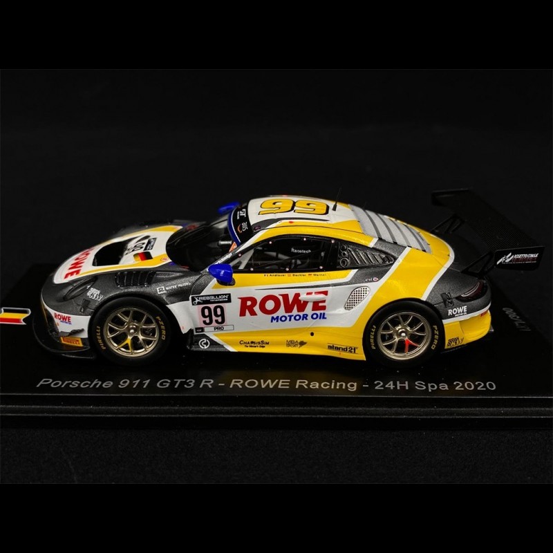 Porsche 911 GT3 R n° 99 Rowe Racing 24h Spa 2020 1/43 Spark SB392