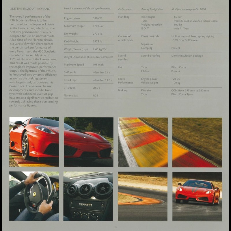 Ferrari Brochure 430 Scuderia 2007 in Italian English 95998068