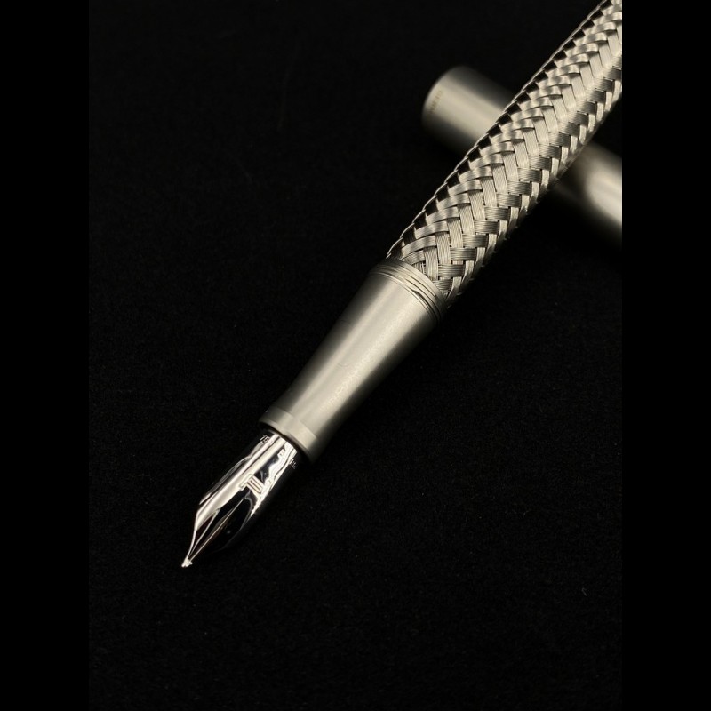 Stylo Porsche Design Tec Flex acier Plume or taille B