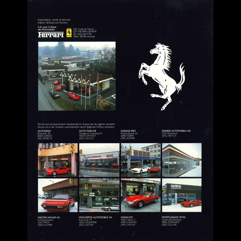 Ferrari Brochure 1985 Range in English French German