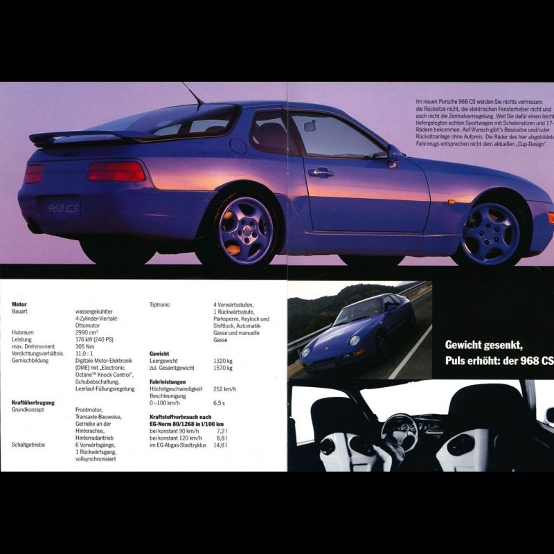 Porsche Brochure 911 928 968 Range 8/1993 in german WVK12731194