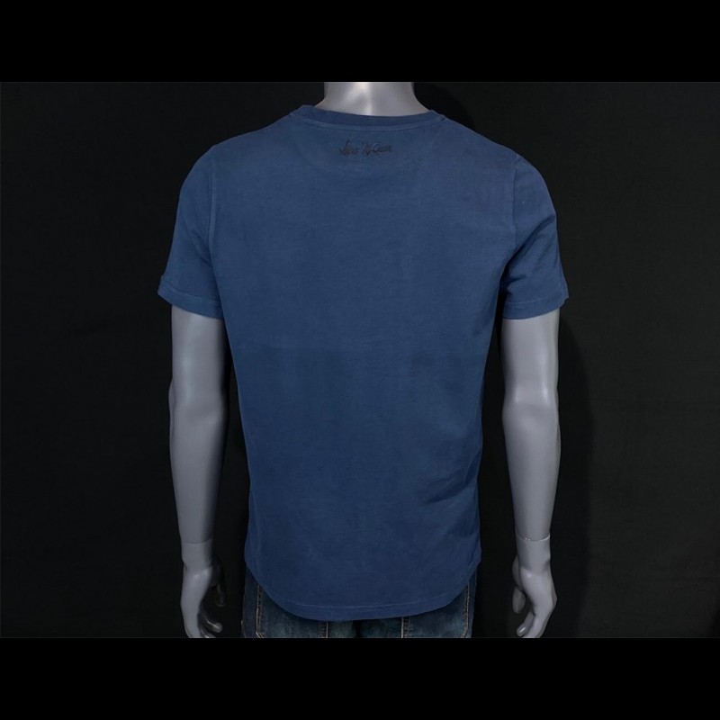 T-shirt Steve McQueen Driving License Bleu Marine Hero Seven - homme