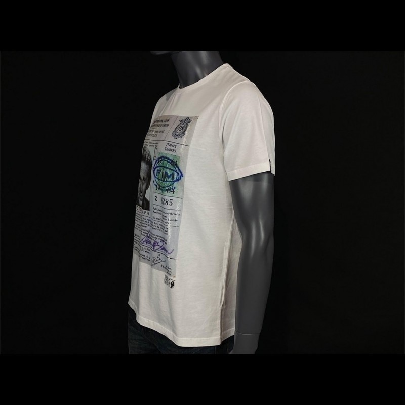 Steve McQueen T-shirt Driving License White Hero Seven - men