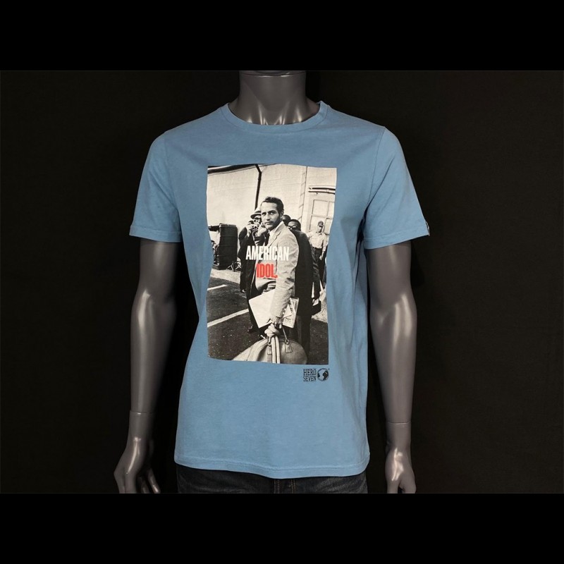 Paul Newman T-shirt American Idol blau Hero Seven - Herren