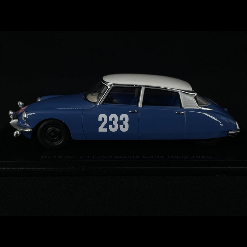 Citroën DS19 n° 233 2nd Rallye Monte Carlo 1963 1/43 Spark S5531