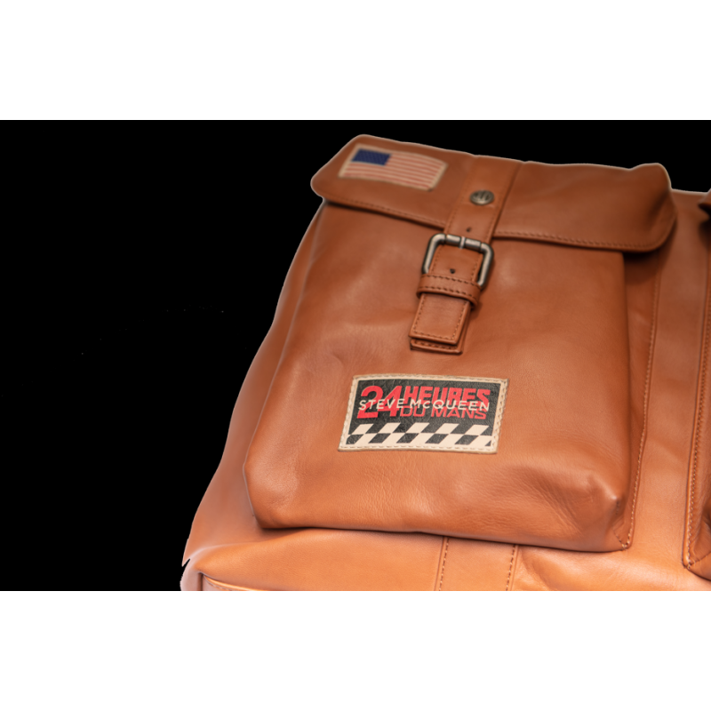 Sehr Große Ledertasche Steve McQueen 24H Du Mans Dean Havane