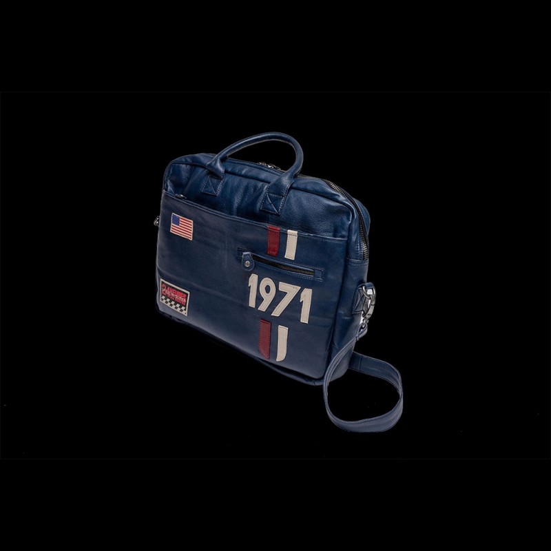 Leather Messenger Bag Wayne Steve McQueen - Blue 26325-2915