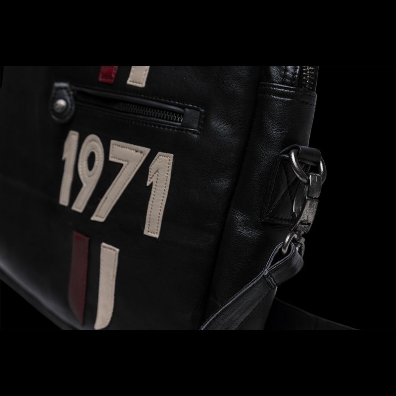 Leather Messenger Bag Wayne Steve McQueen - Black 26325-2838