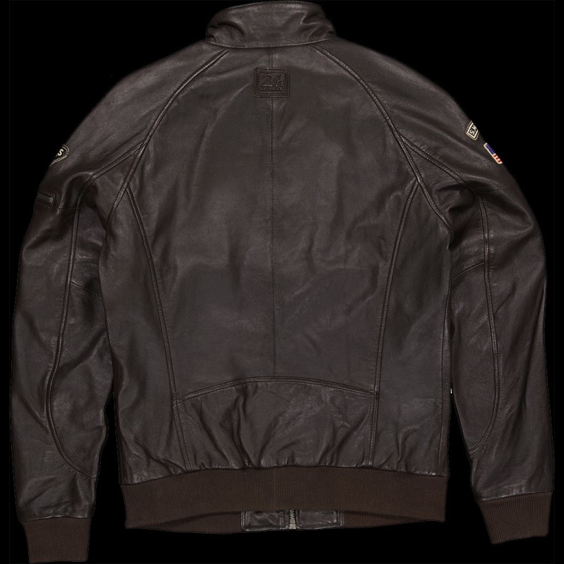 Lederjacke Steve McQueen 24H Du Mans Harry Braun - Herren
