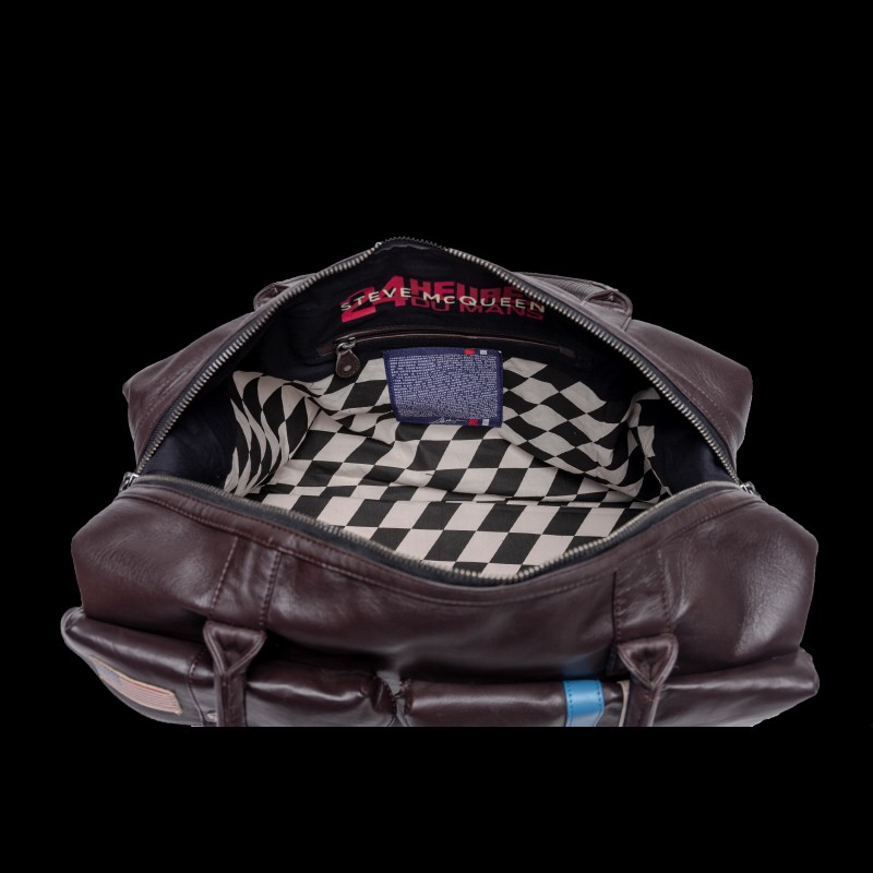 Sehr Große Ledertasche Steve McQueen 24H Du Mans Dean Braun