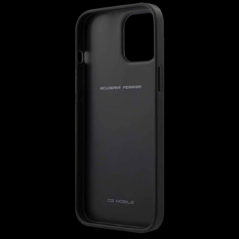 Ferrari hard case iPhone 12 Pro Max (6.7") Leather Black FEODIHCP12LBK