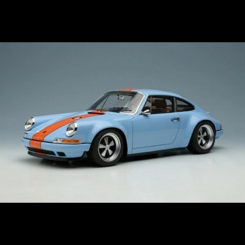 Porsche 911 Type 964 Singer Coupe Gulf Blau - Orangefarbener Streifen 1 ...