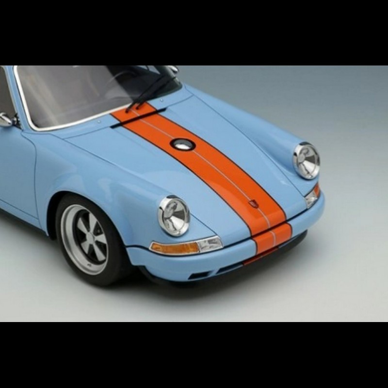 Porsche 911 Type 964 Singer Coupe Gulf Blau - Orangefarbener Streifen 1 ...