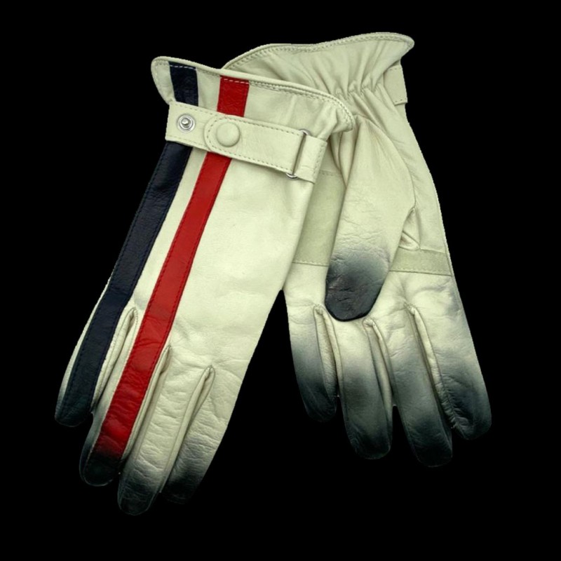 Driving Gloves Gulf Racing ivory Steve McQueen finish line
