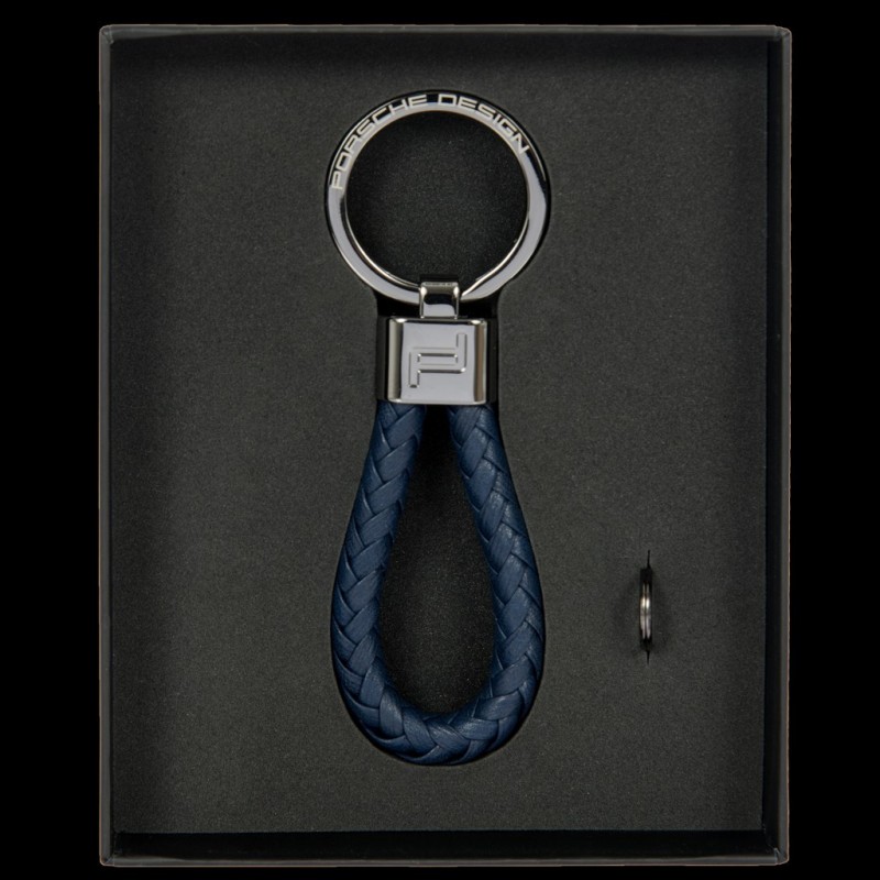 Porsche Design Keyring Cord Leather - Navy Blue 4056487026411