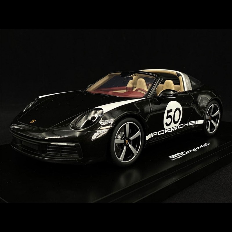 SPECIAL Porsche 911 Targa Heritage 4S Type 992 n° 50 Meissen Blue Special Edition 1/18 Spark ...