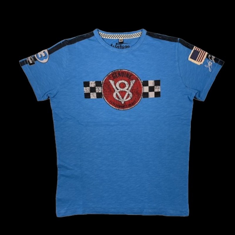V8 Motors T-shirt Performance n°43 Warson Blue - Men